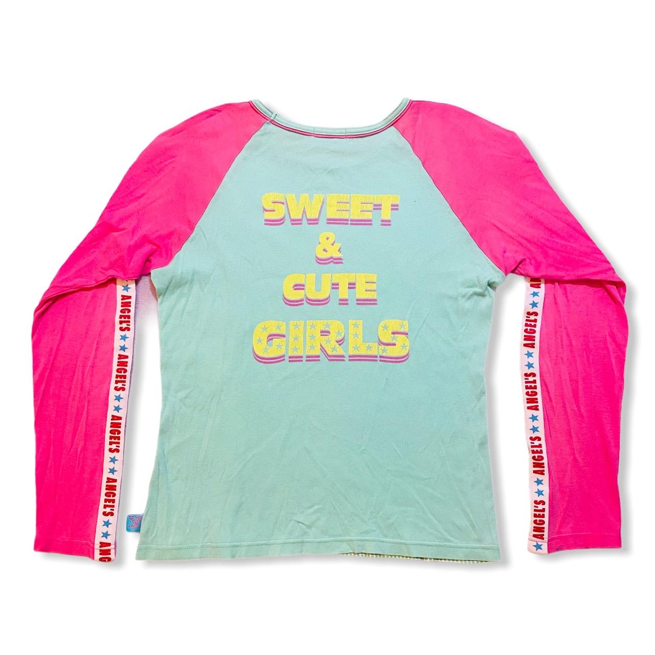 angel blue colorful shirt ⚠️This item is shipped... | Depop