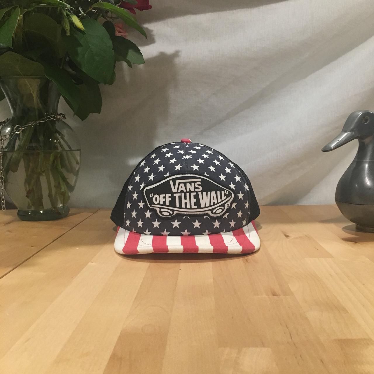 Vans Men's Red and Blue Hat | Depop