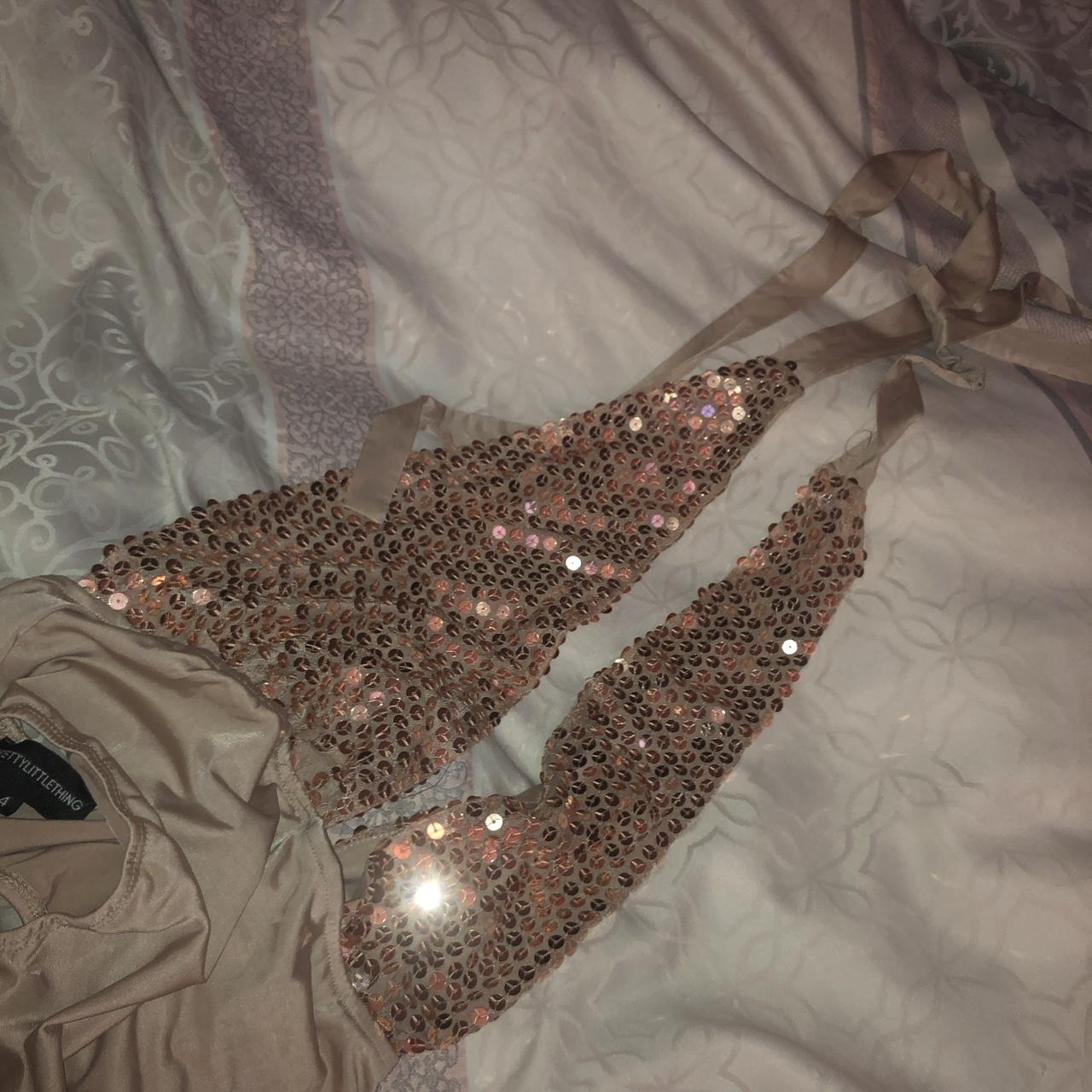 PLT sequin plunge bodysuit! Worn once for a few... - Depop PLT sequin plunge bodysuit! Worn once for a few... - Depop