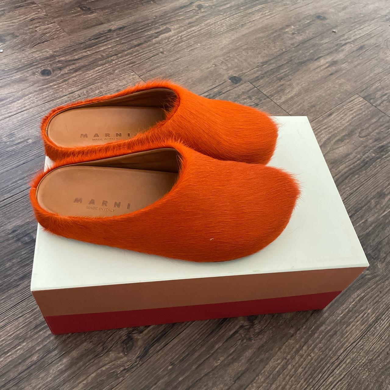 Marni Women's Orange Slides | Depop