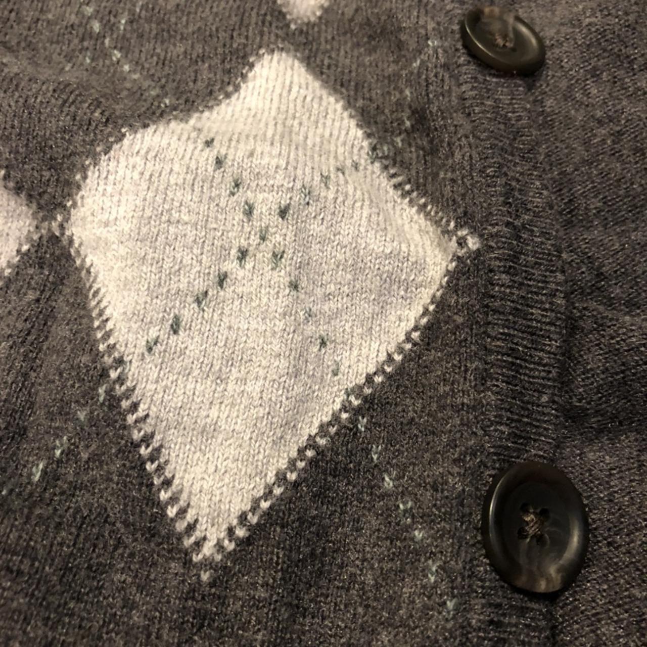 Gray Checker Pattern button up cardigan from #GAP... - Depop