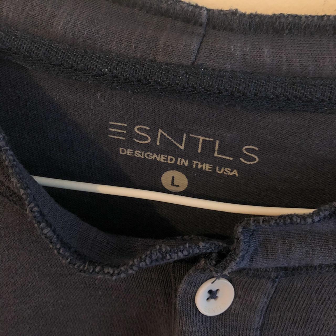 ESNTLS Ash Blue L/S Henley From... - Depop