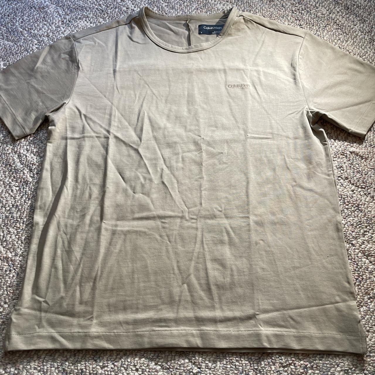 Calvin Klein Men's Cream T-shirt | Depop