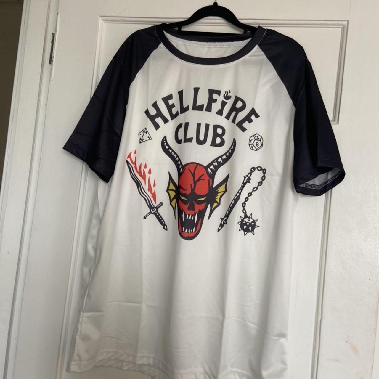 👾 Stranger Things Hell Fire Club T- Shirt 👾 🚚... - Depop