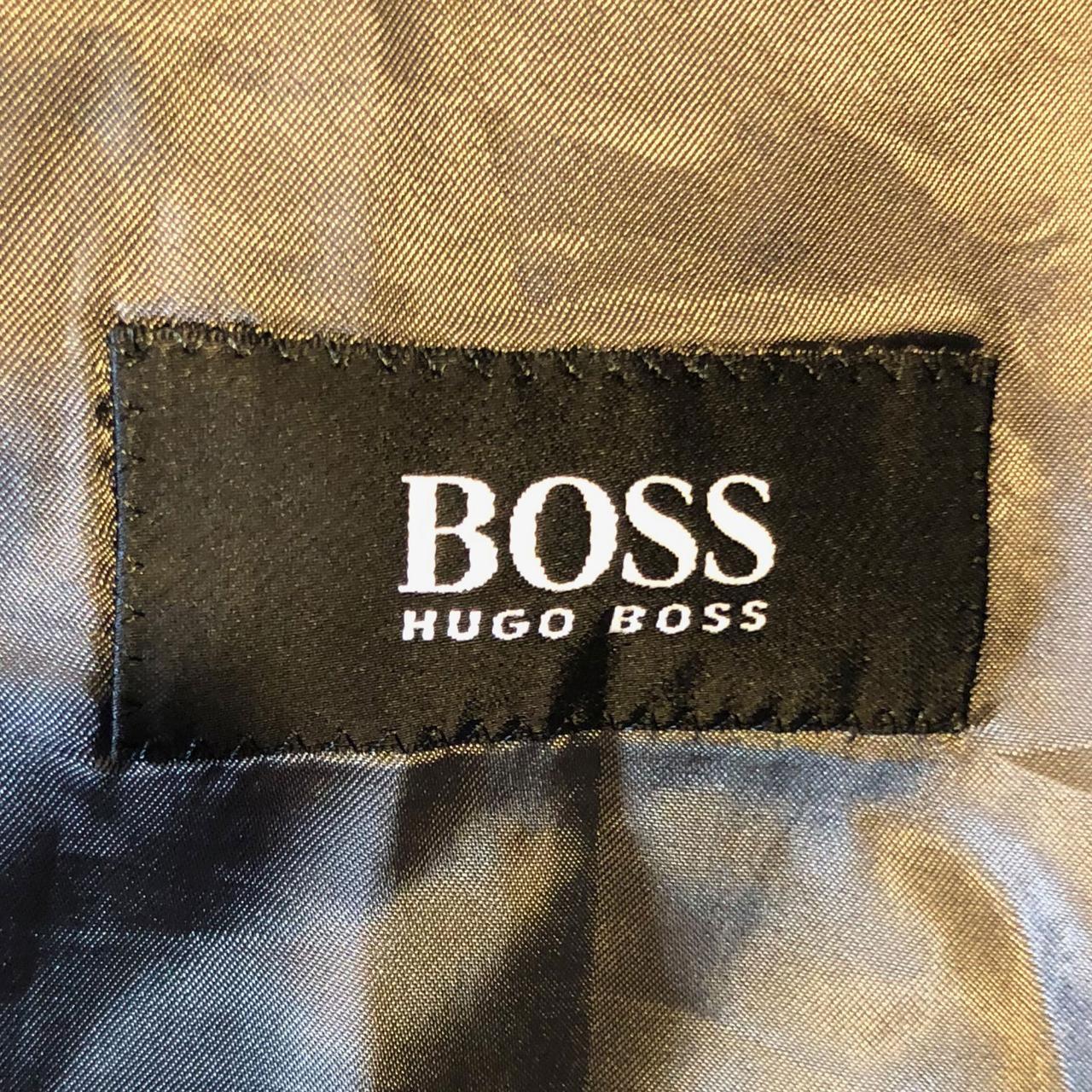 HUGO BOSS Poseidon Akropolis Gray Wool 3 Buttons... - Depop