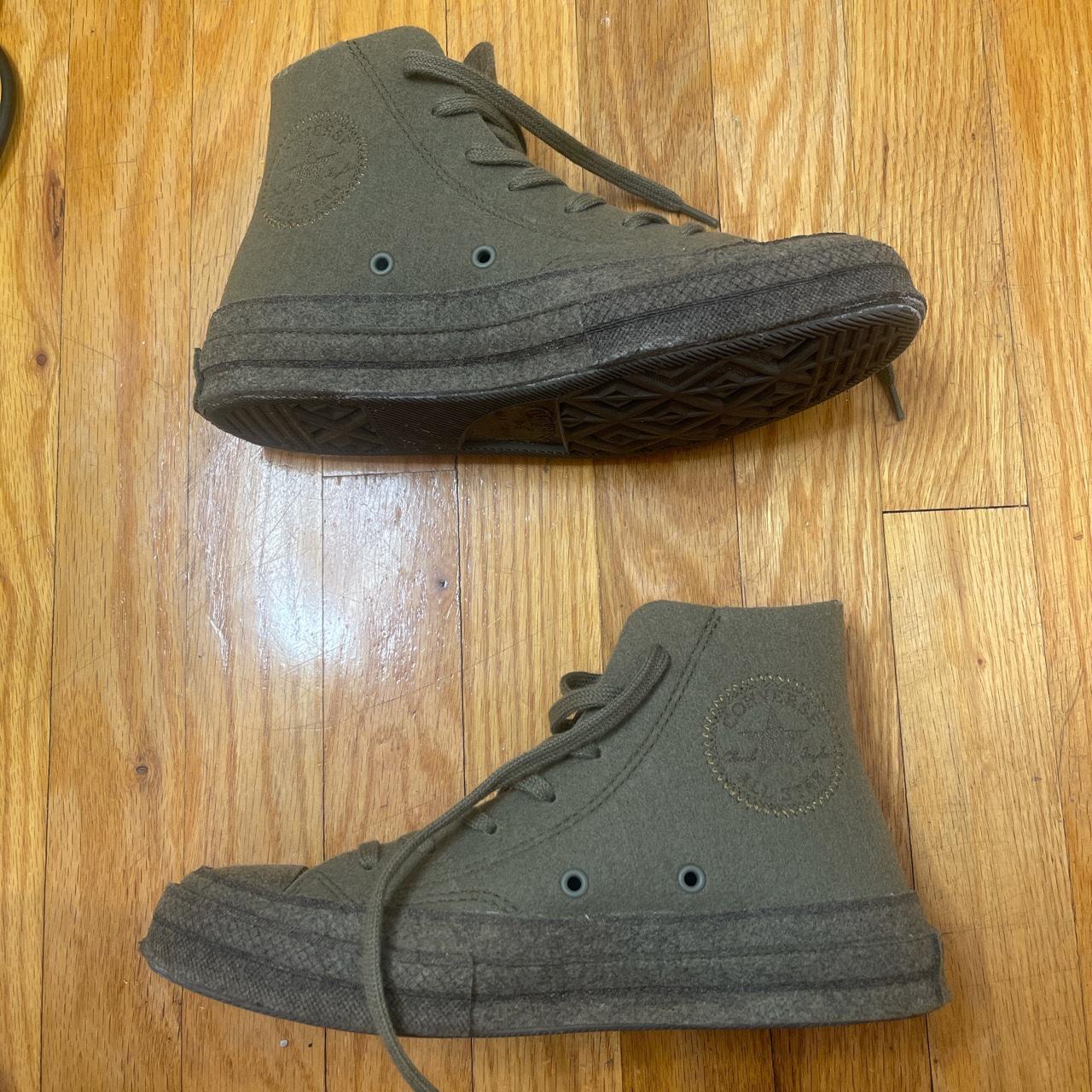 JW Anderson Felt Converse Military Green 5.5 PAY... - Depop