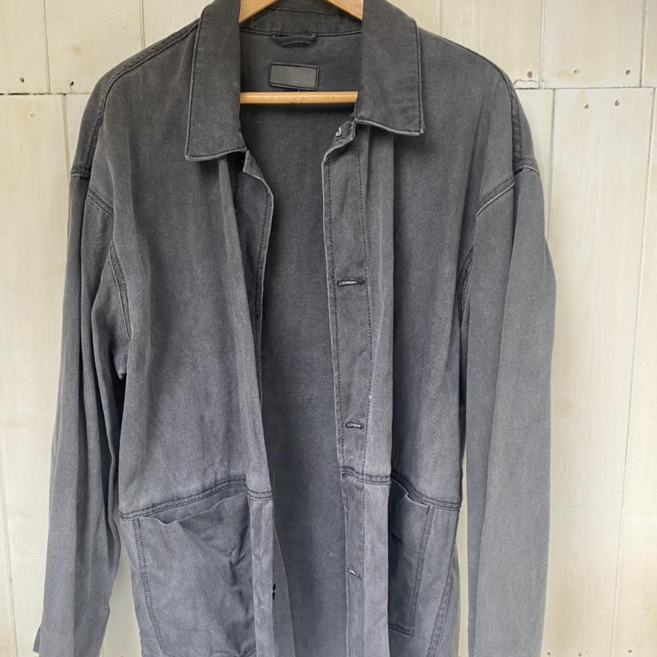 Black Washed out Denim Jacket from ASOS. Size XL.... - Depop