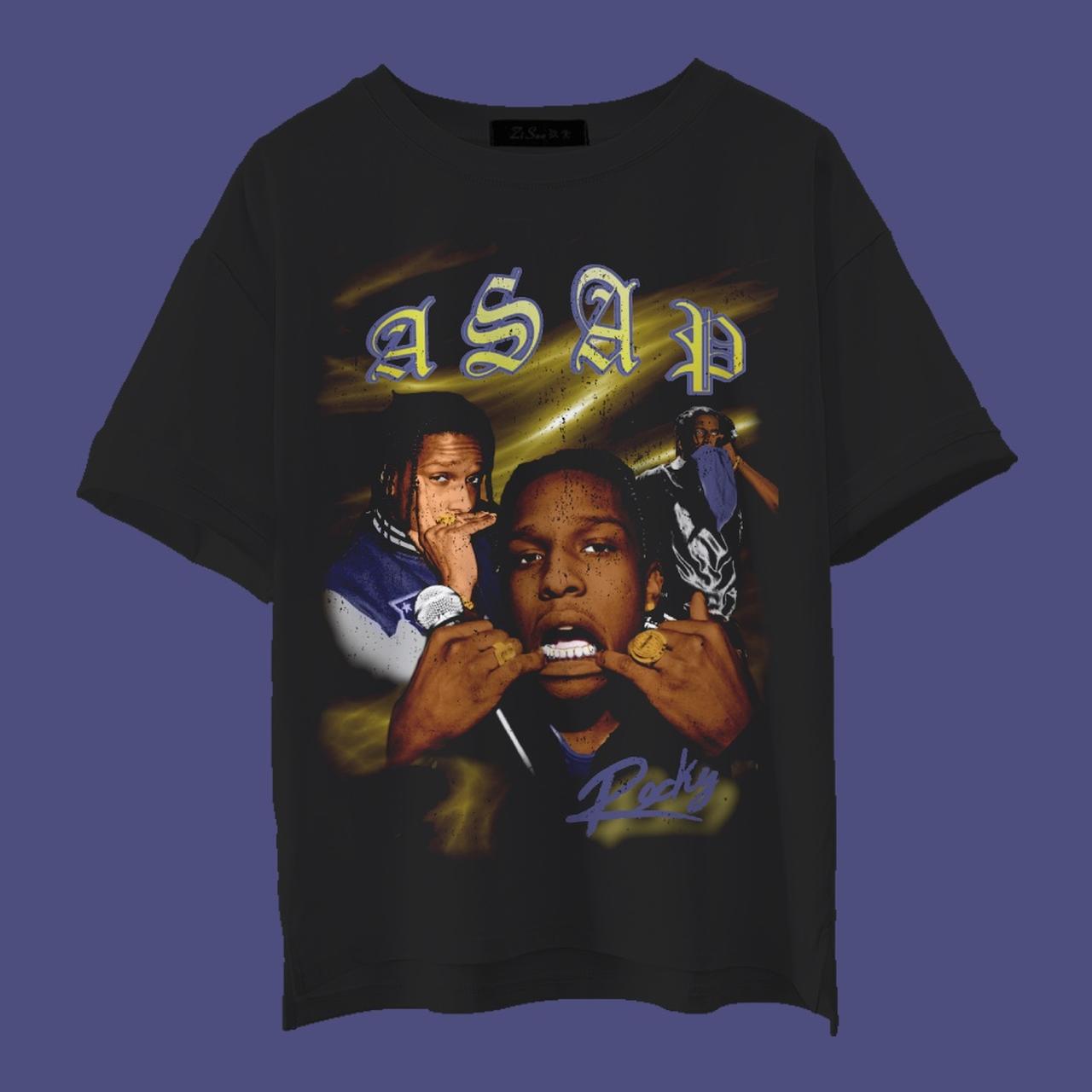 Asap Rocky Vintage Style Bootleg Rap Tee KIT... - Depop