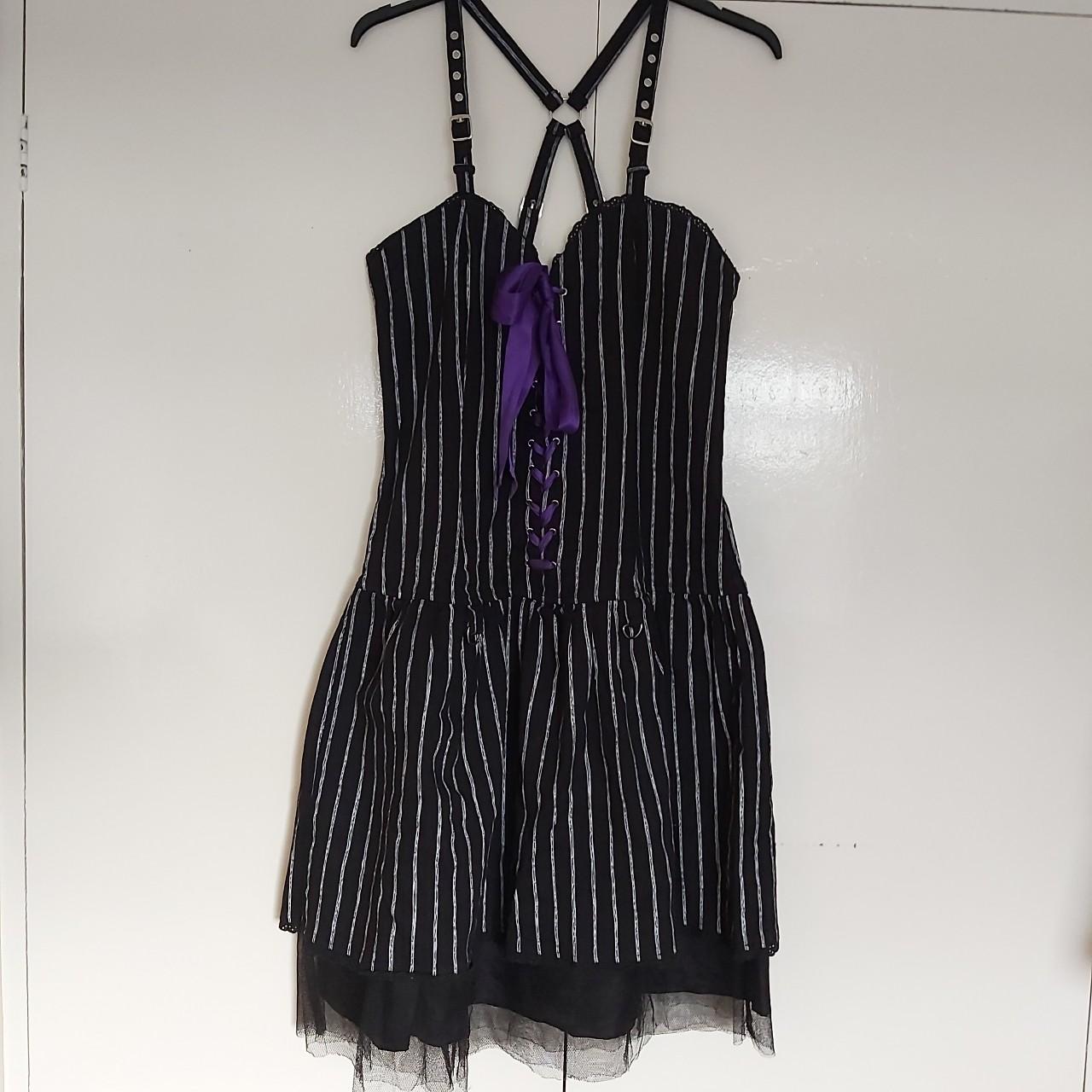 Mercy gothic striped lace dress Description:... - Depop