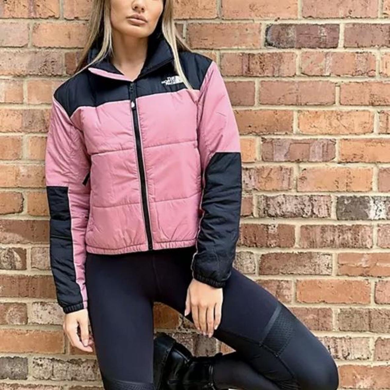 rose pink north face puffer jacket perfect condition... - Depop