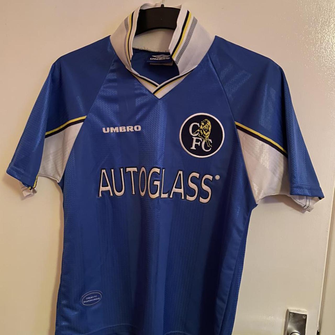 Chelsea 1997-98 home shirt. No size on the tag but... - Depop