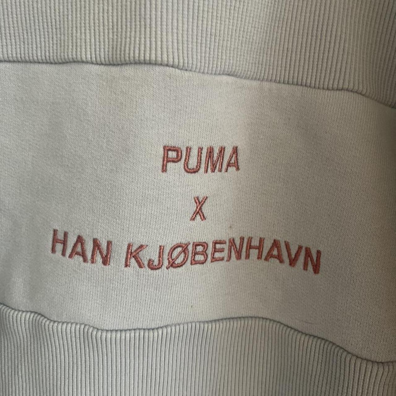 Oversized puma x Han Kjøbenhavn sweater, light... - Depop