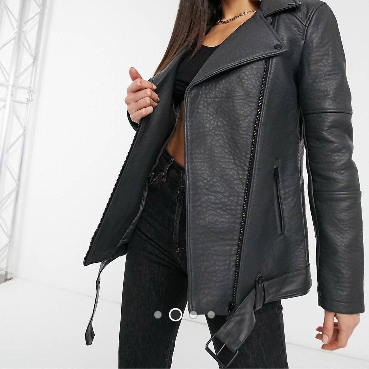 Urbancode tall PU leather jacket, oversized Size 6... - Depop