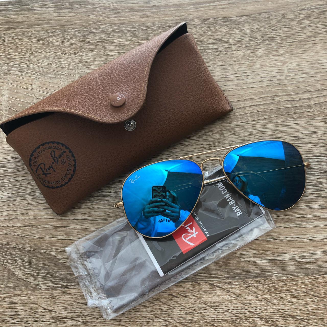 Blue ray bans! Message with offers! #rayban #sunglasses - Depop