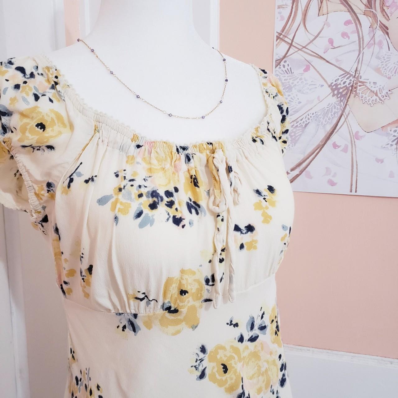 Yellow floral dainty Kimchi Blue dress. Some minor... - Depop