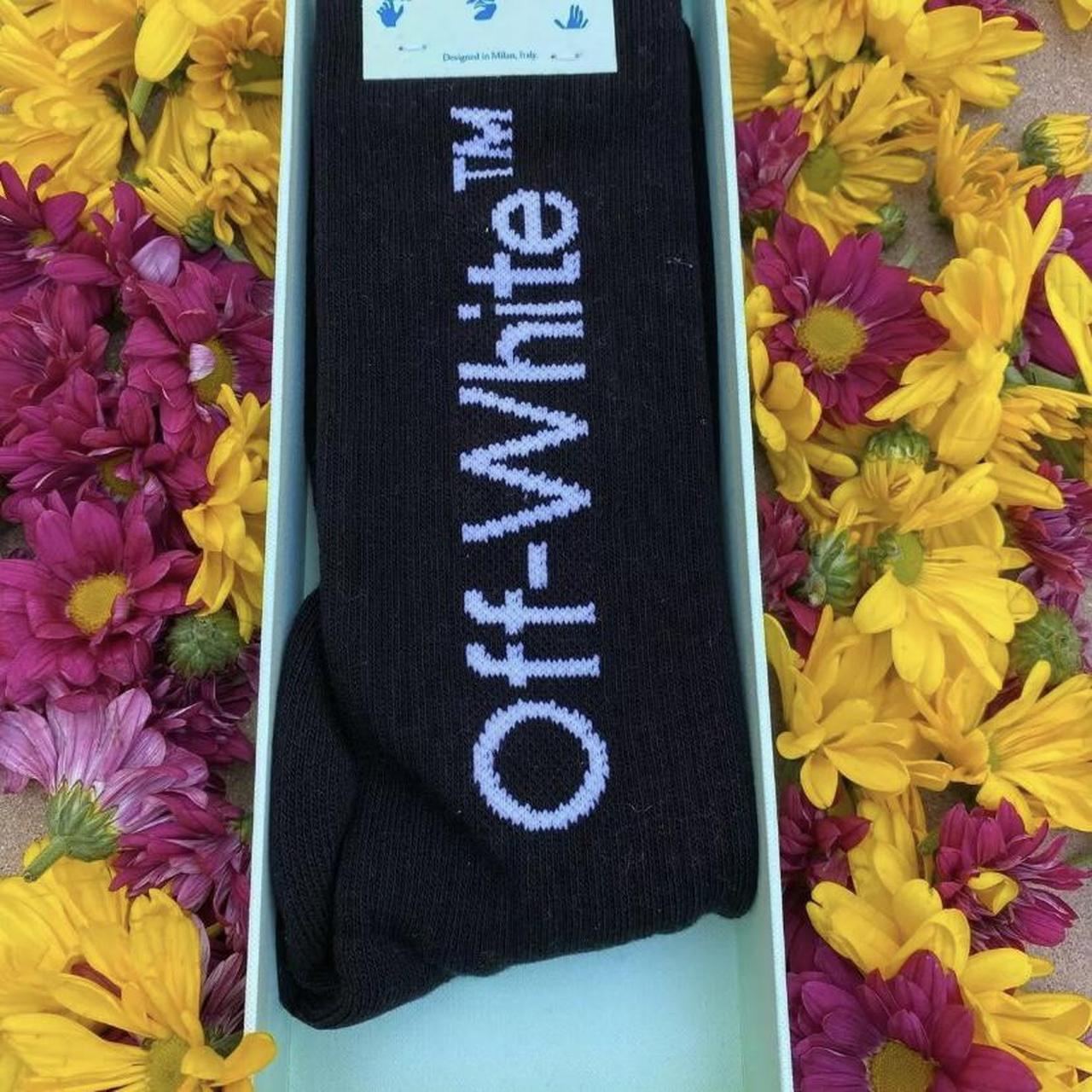 Offwhite Socks Size Mid Length 100% Authentic - Depop