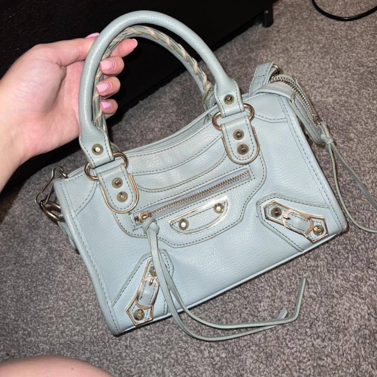 Mint studded bag long strap and mirror in good... - Depop