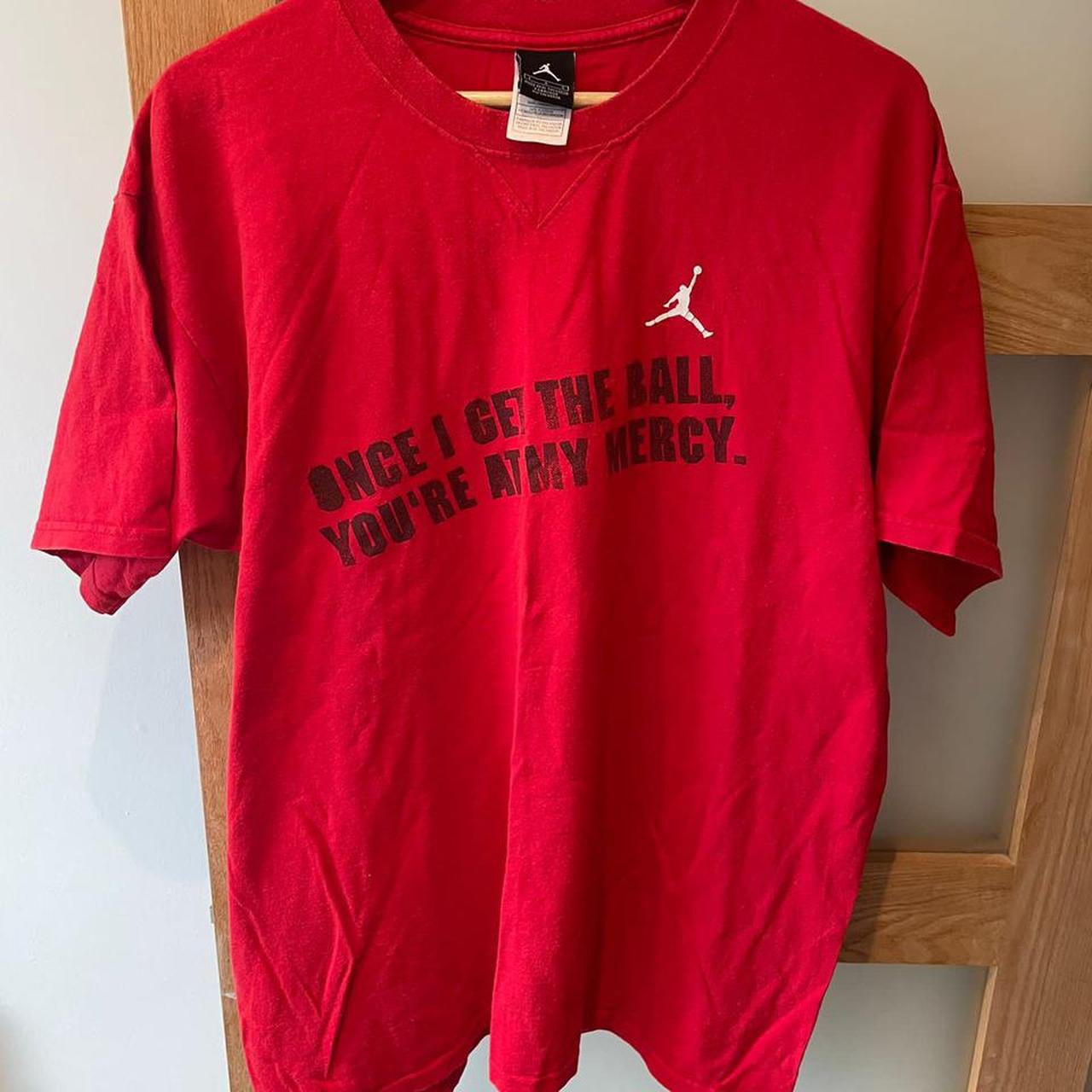 Jordan Men's Red T-shirt | Depop