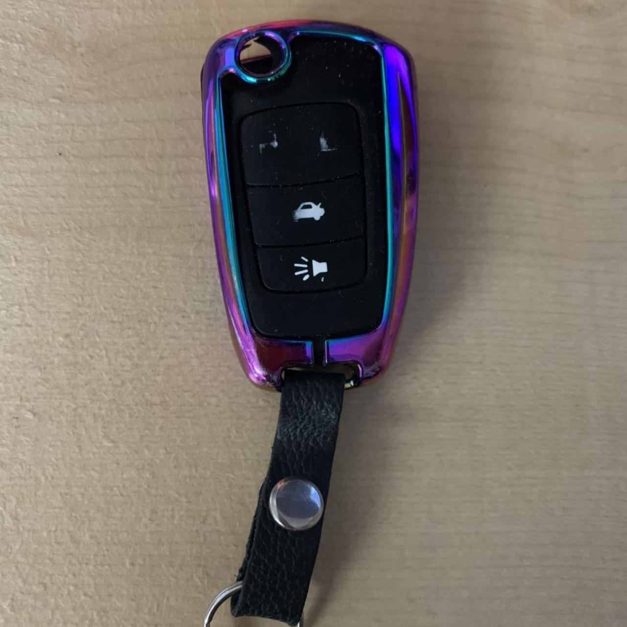 1pc Metal Rainbow Remote Key Fob Key Case Cover For... - Depop