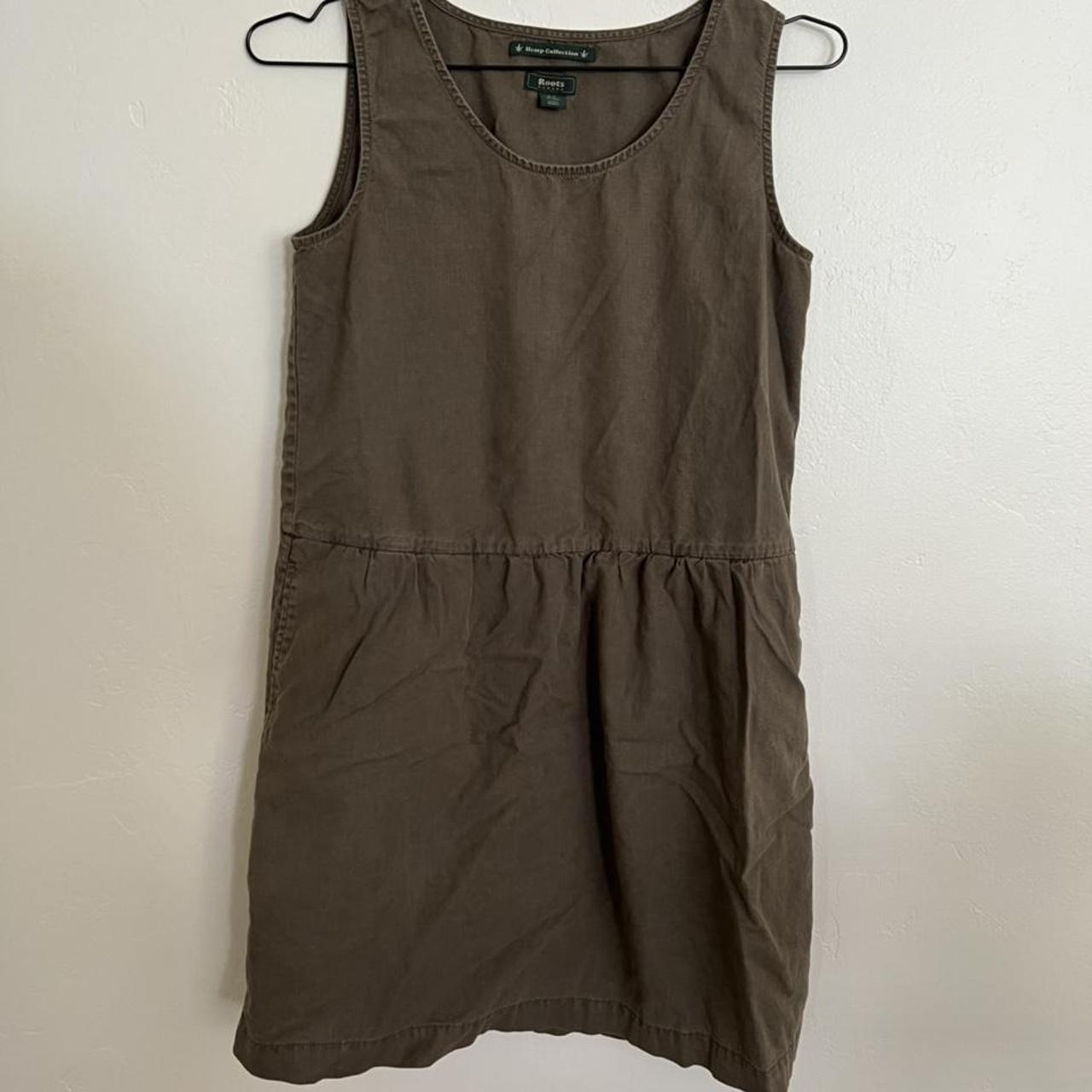 Roots tank dress. A neutral summer dream, so breezy... - Depop