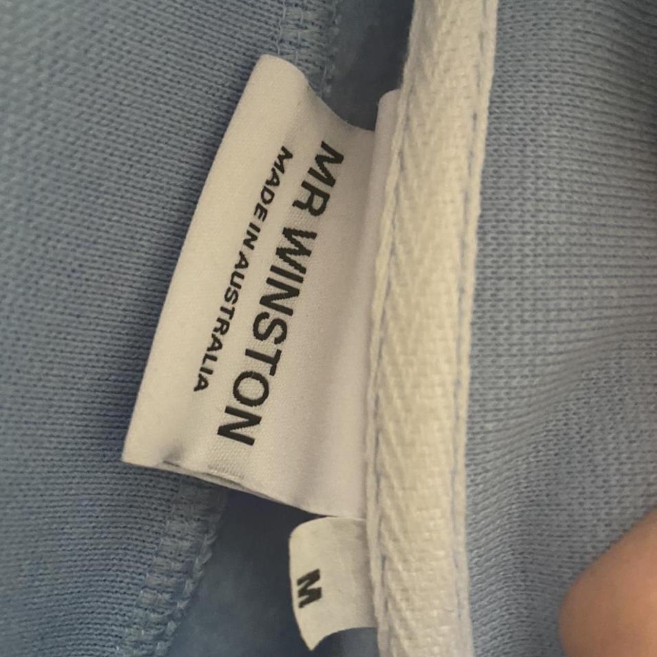 mr winston sky blue crewneck good condition, only... - Depop