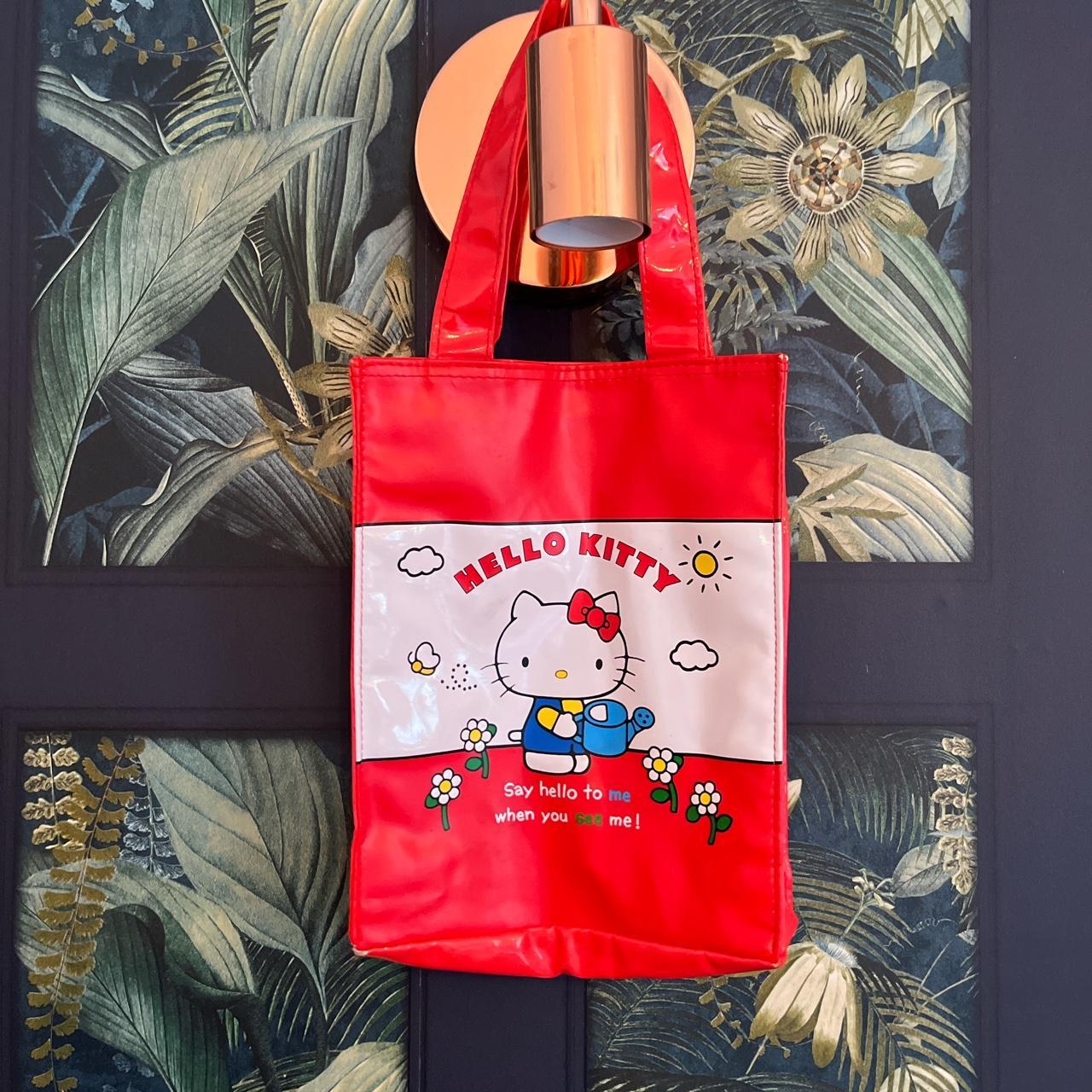 Hello Kitty Women's Red and White Bag | Depop