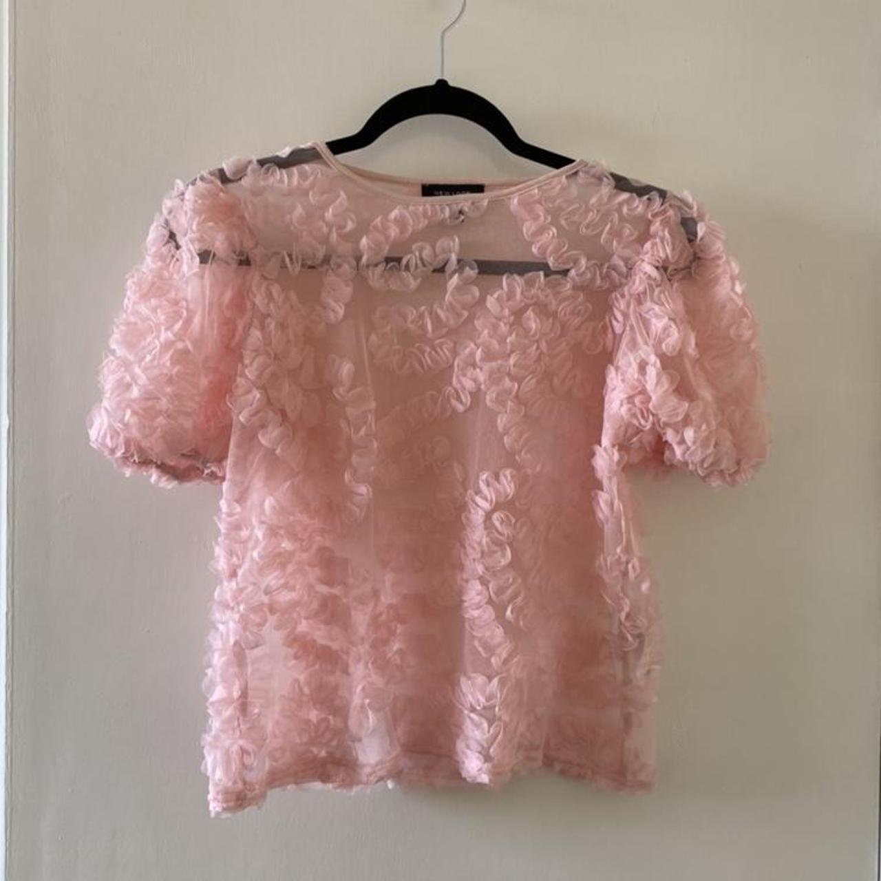 NEW LOOK Pink 3D Mesh top Stunning pink mesh top... - Depop