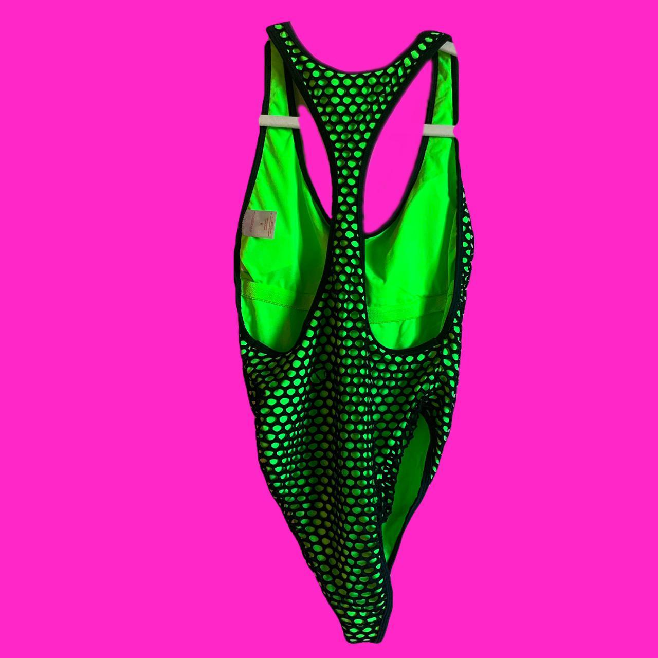 💚NEON GREEN FISHNET BODYSUIT💚 Super fun bodysuit... - Depop