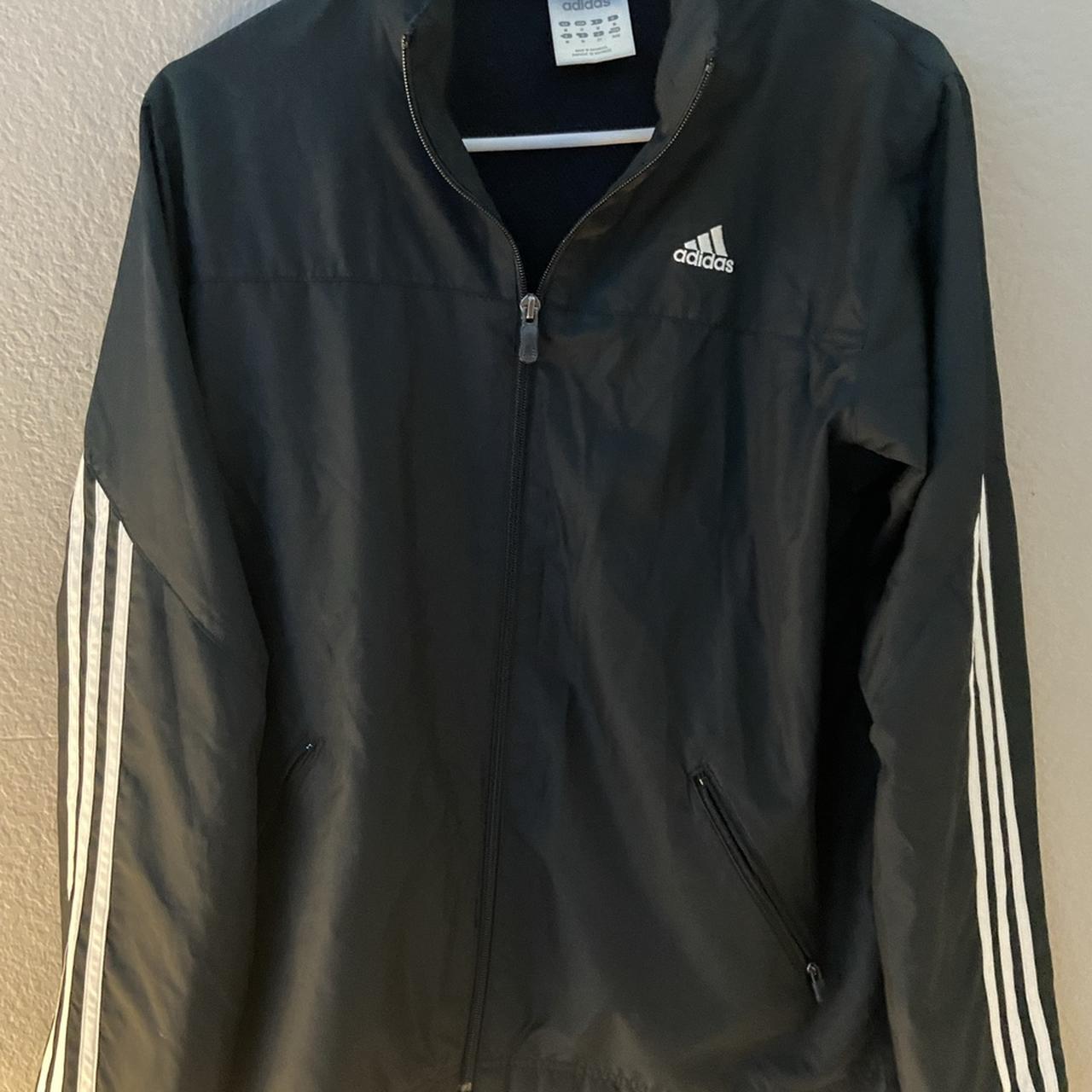 Adidas Originals Women's Black and White Jacket | Depop
