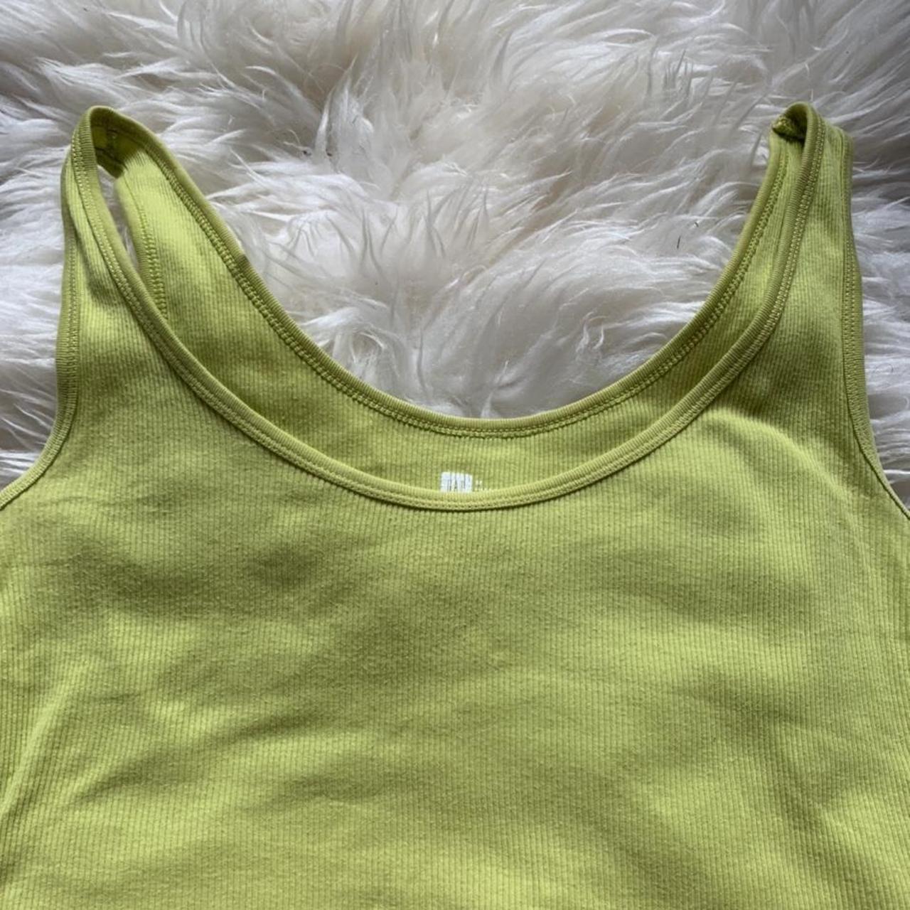 Light Green Tank Top Tied Up At Back Y2k Depop