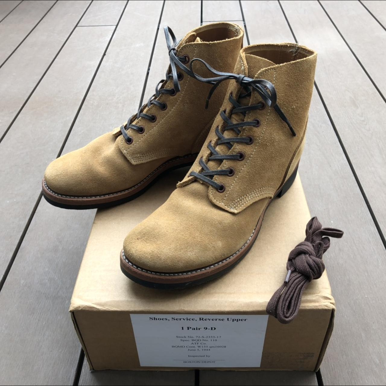 USA Service Shoes M-43 Boots military leather... - Depop