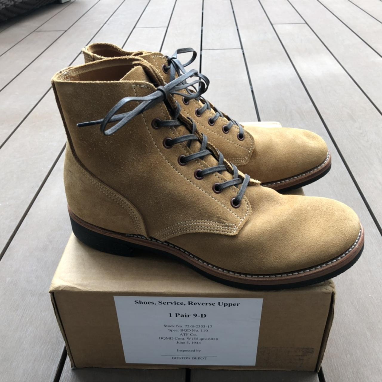 USA Service Shoes M-43 Boots military leather... - Depop