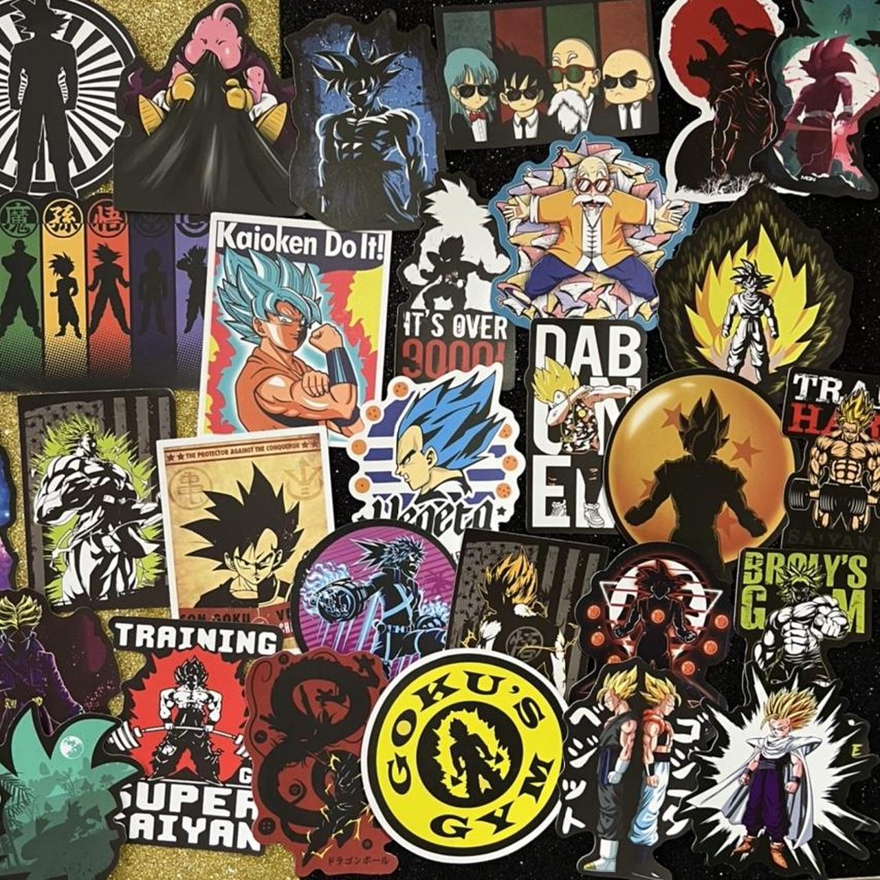 set of 57pcs dragon ball mix waterproof stickers ... - Depop