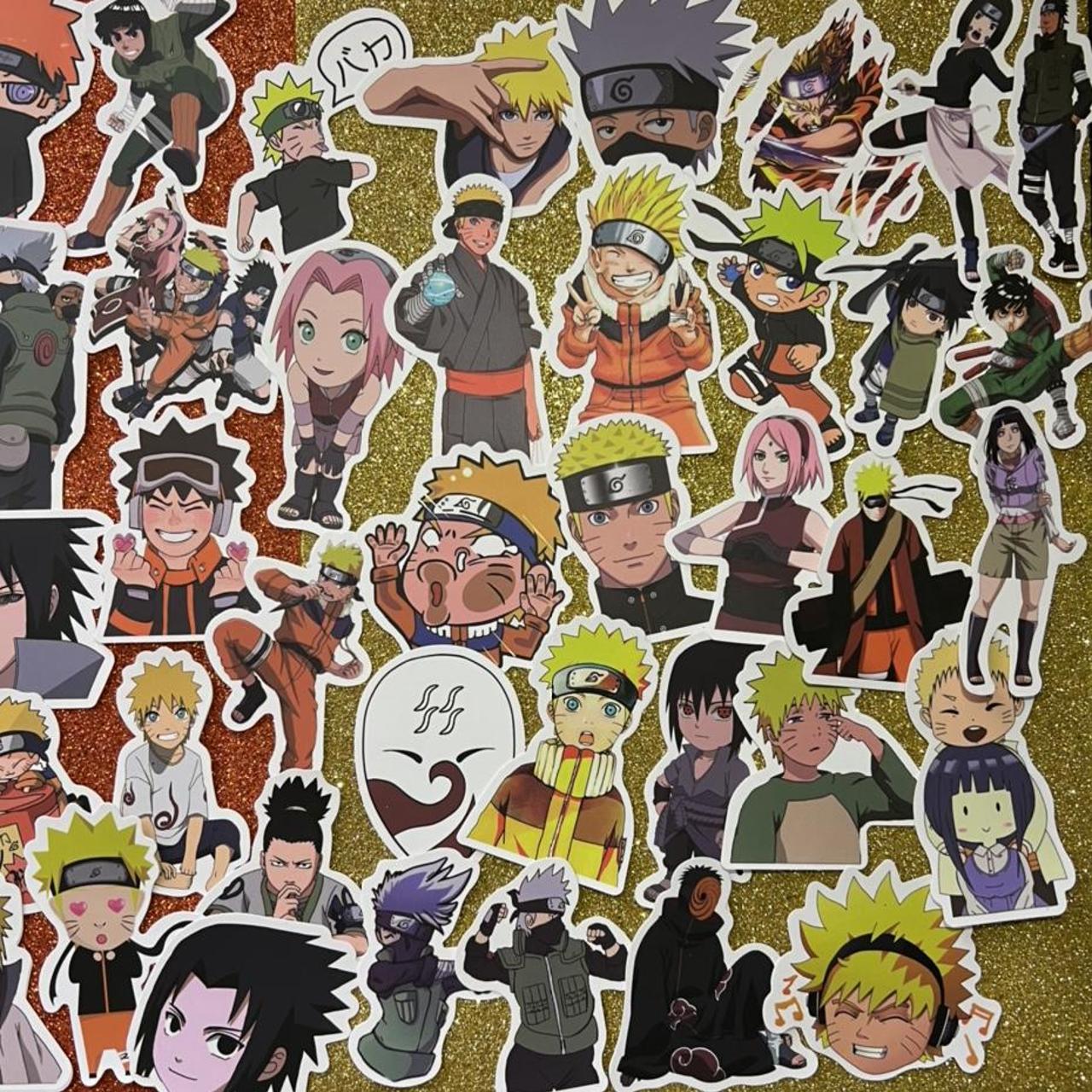 set of 50pcs Naruto mix waterproof stickers Set... - Depop