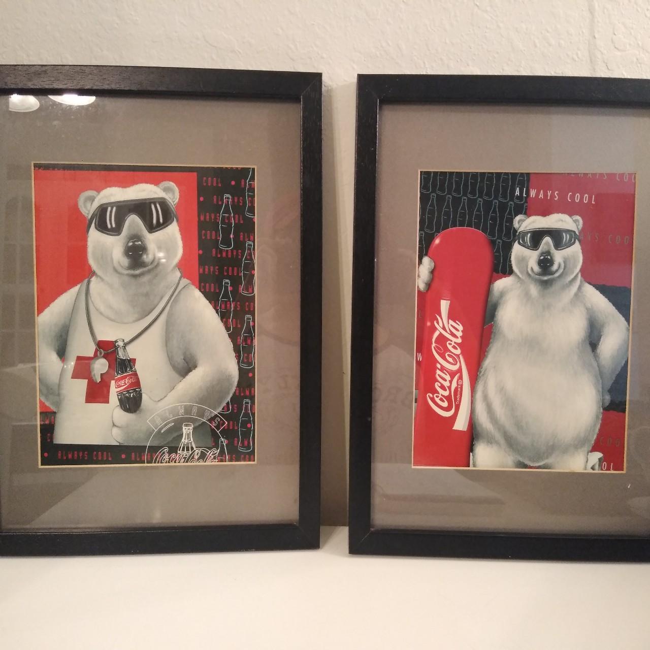 Coca cola bear picture frame selling both for the... - Depop