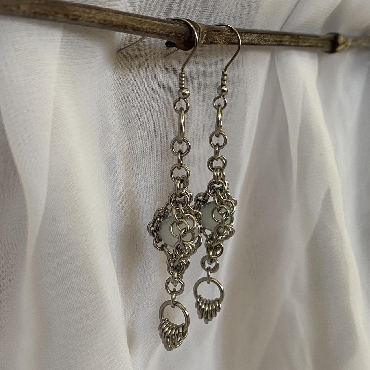 Women's Silver and Blue Jewellery | Depop