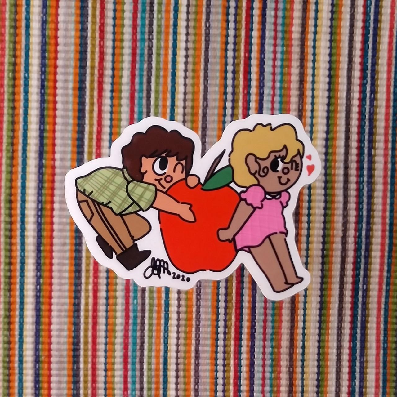 Cottage core cuties 🍎 Vinyl sticker designed by me... - Depop
