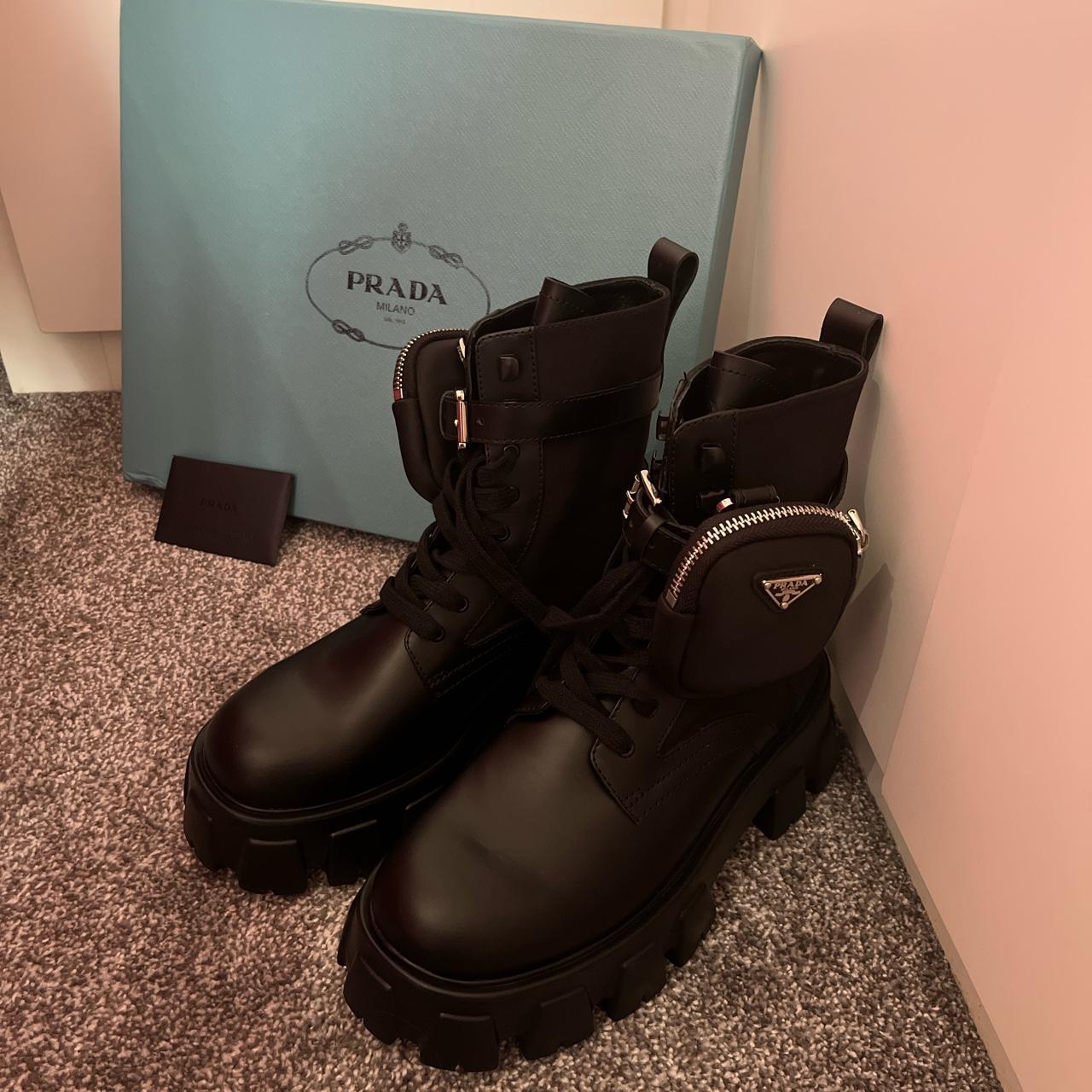 Prada Women's Black Boots | Depop