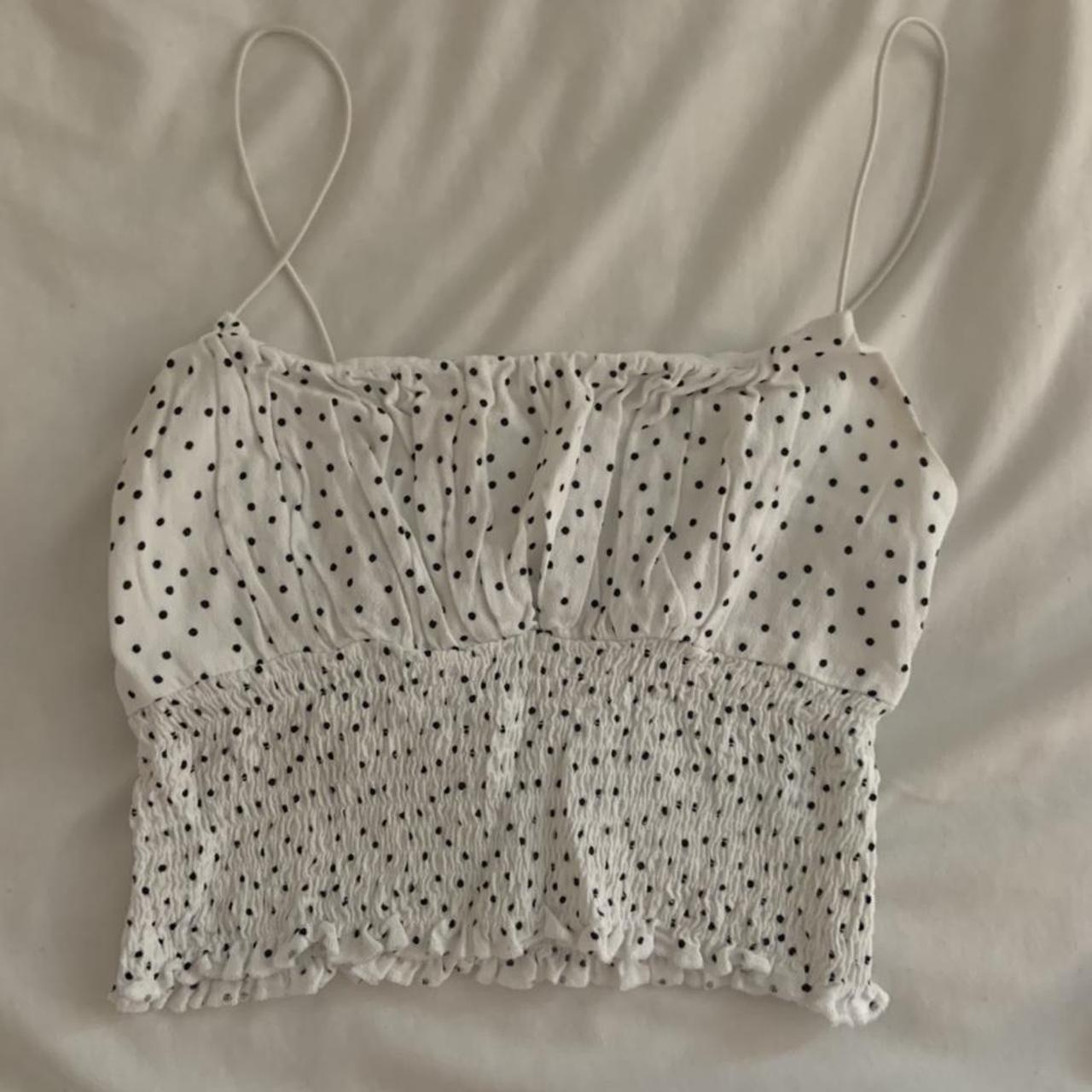pacsun la hearts polka dot tank -worn once,... - Depop