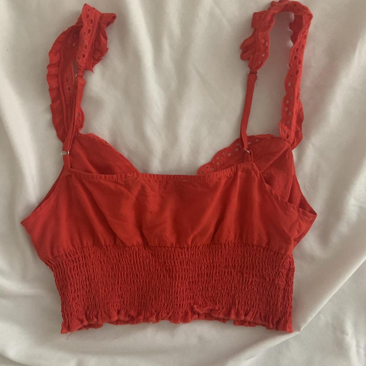 lioness urban outfitters red cami tank top with... - Depop