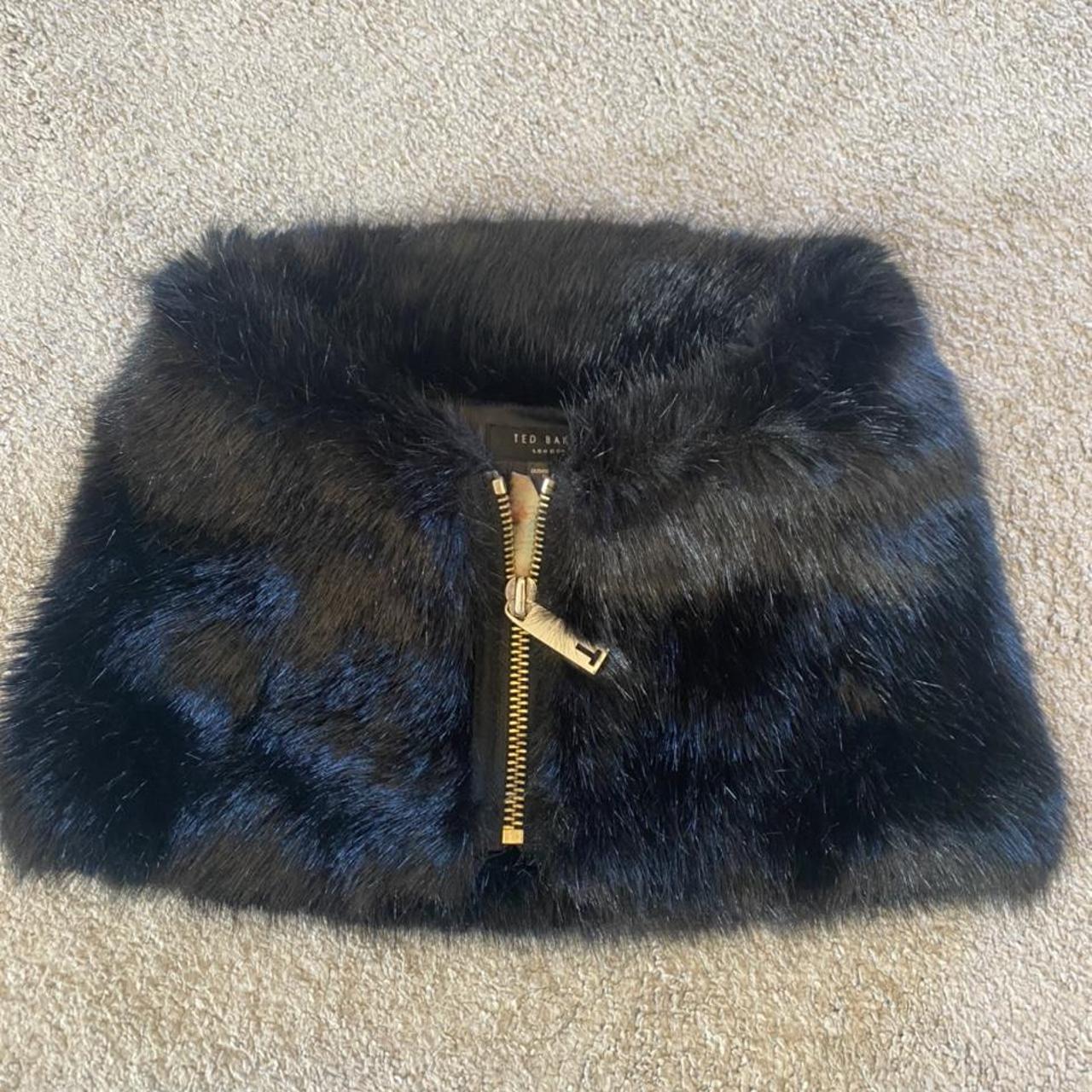 Black fur luxury aged Baker scarf Never worn some... - Depop
