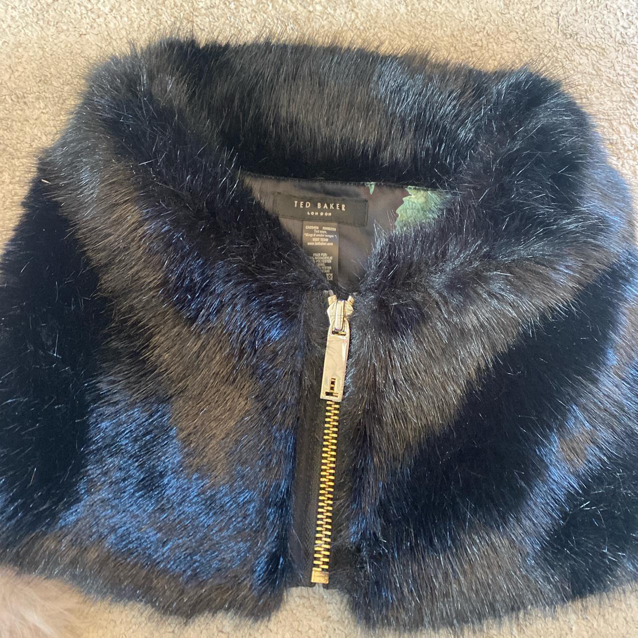 Black fur luxury aged Baker scarf Never worn some... - Depop