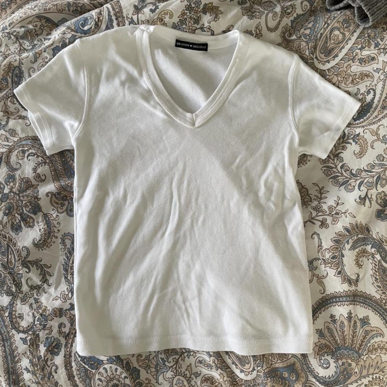 Brandy Melville basic white top - Great for back to... - Depop