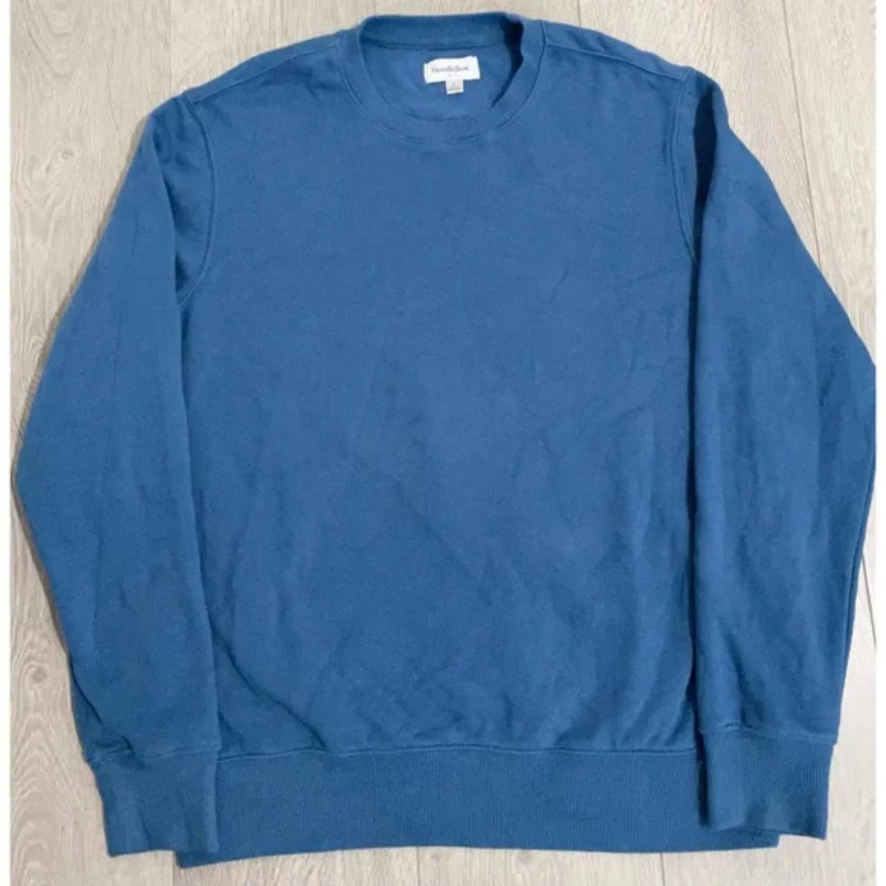 Goodfellow Soft Blue Long Sleeve Sweatshirt Size:... - Depop