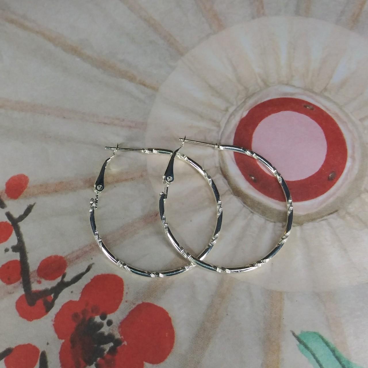 Small silver hoop earrings. If you like these check... - Depop