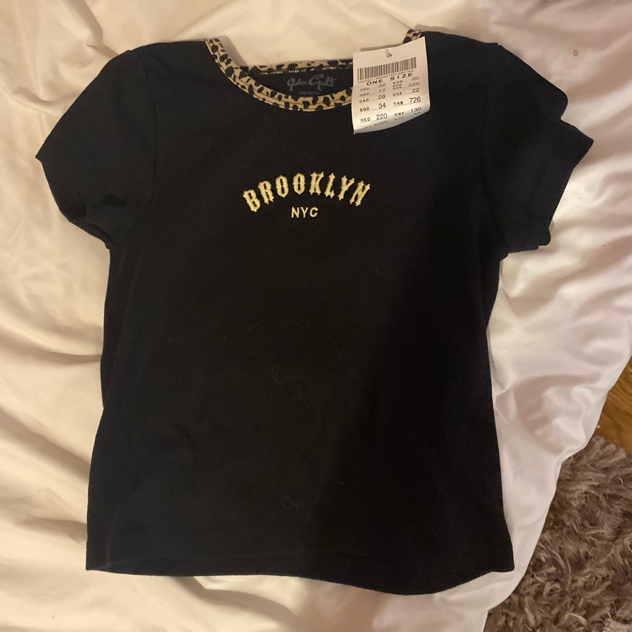 NWT brooklyn NYC brandy shirt with leopard print... - Depop