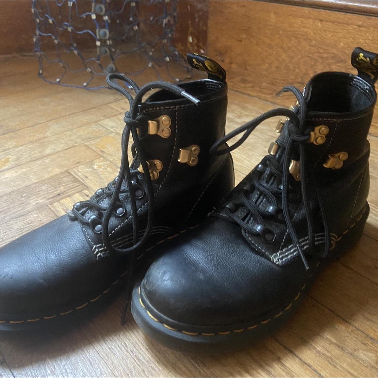 doc martens size 8 combat low rise boots! almost... - Depop