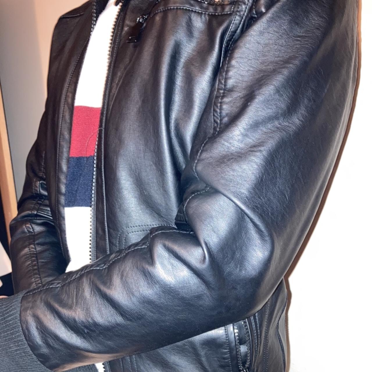 Primark faux-leather jacket. Worn but quality is... - Depop