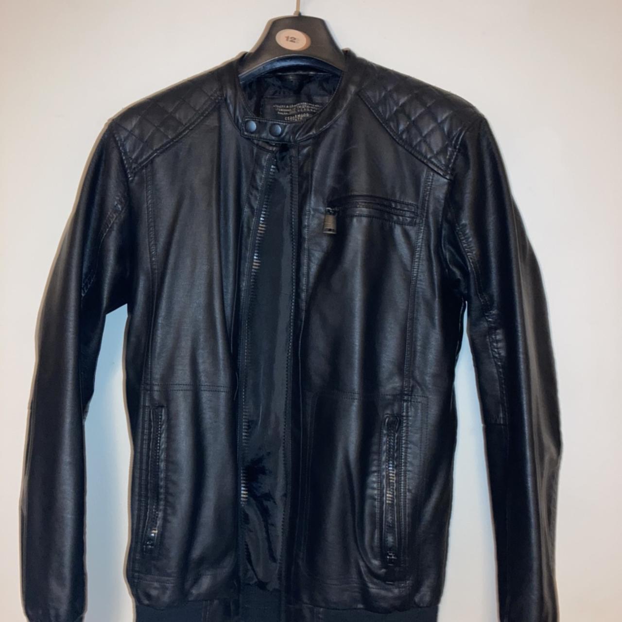 Primark faux-leather jacket. Worn but quality is... - Depop