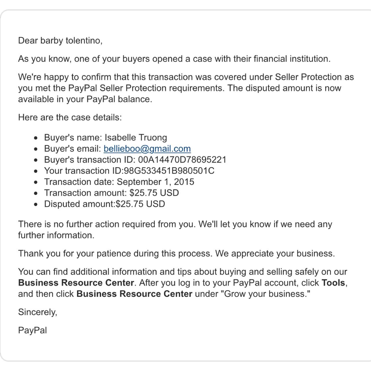 *update 1/9/2016: I won my PayPal case against... | Depop